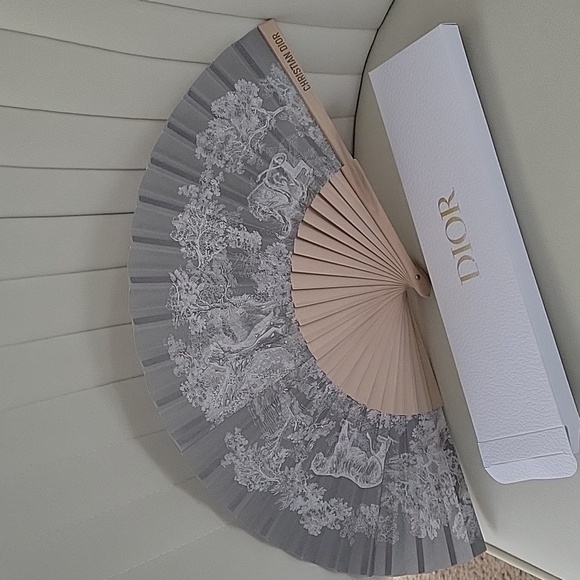 Dior | Accessories | Christian Dior Gray Hand Fan | Poshmark